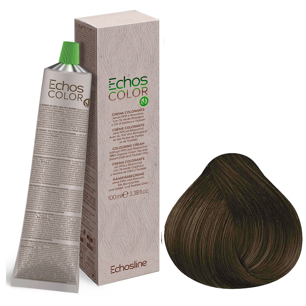 Tinte vegano rubio medio marron frío 7.7 Echos line - Dipaso