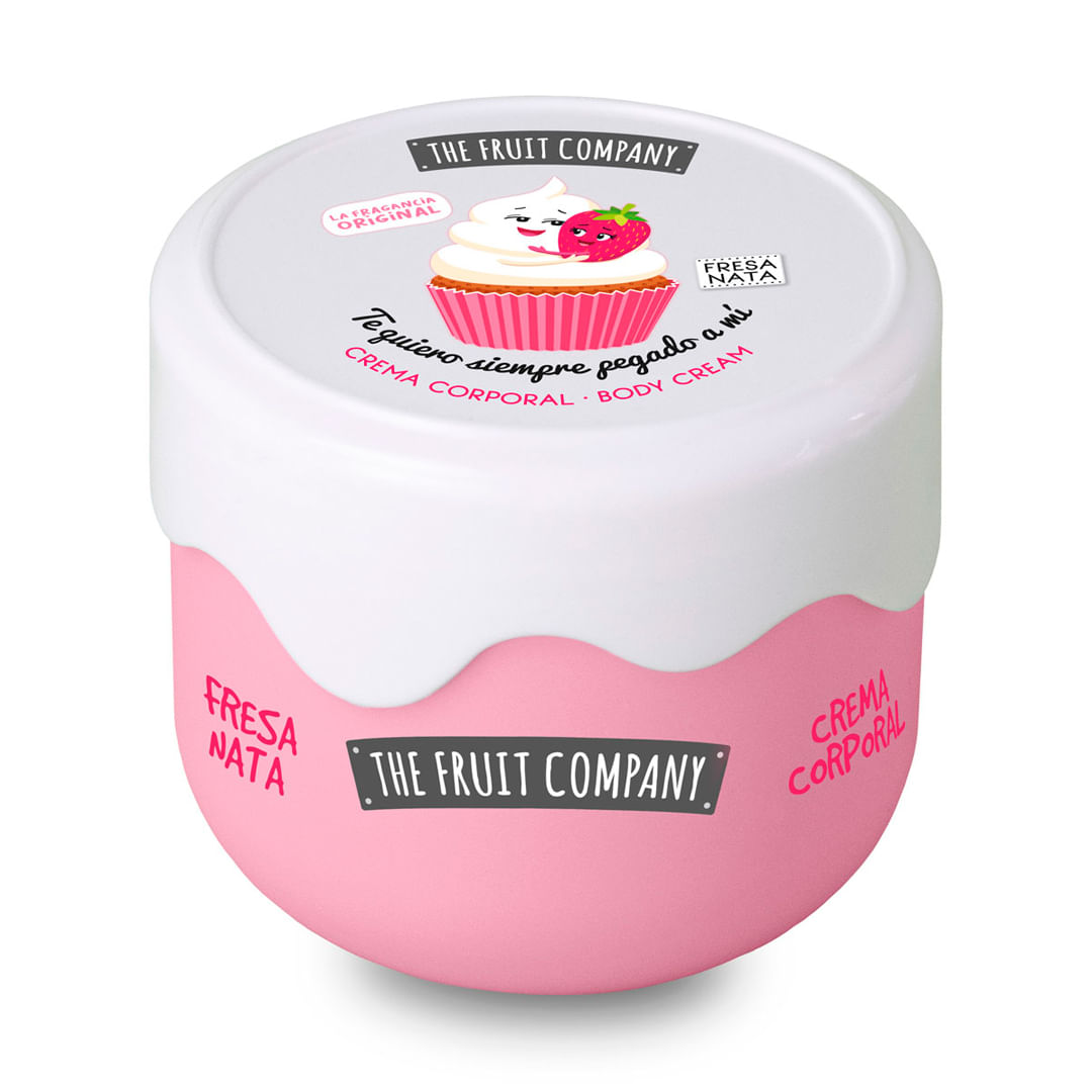 Crema corporal Fresa y Nata Efecto Seda The Fruit Company 200ml