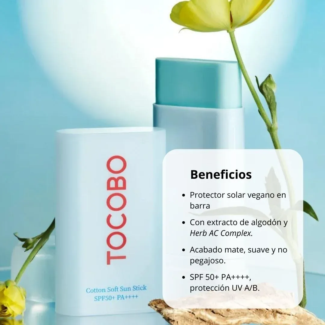 Protector Solar en Barra Cotton Soft SPF50 PA++++ - TOCOBO - Dipaso ...
